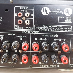Denon AVR-75 Receiver Black Tone Phono Input Perfect for to Mid Size ...