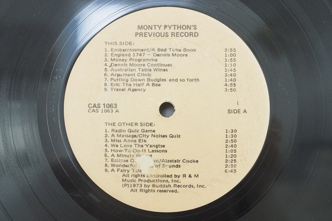 Monty Python Previous Record Record Album Lp Vinyl Record - Etsy