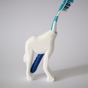 Giraffe Toothbrush Holder, 3d Printed Cute Kids Bathroom Decor, Animal ...