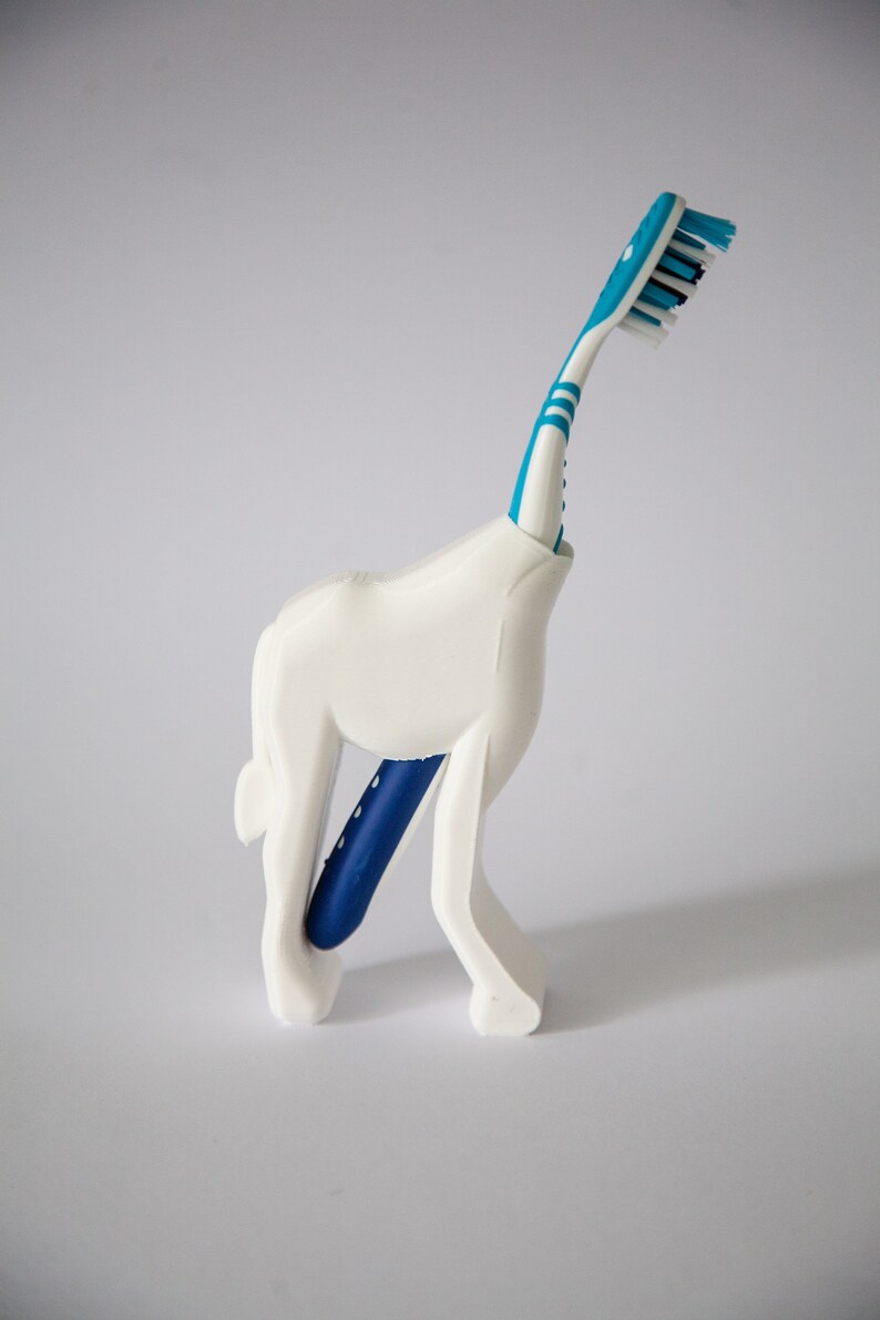 Giraffe Toothbrush Holder, 3d Printed Cute Kids Bathroom Decor, Animal ...