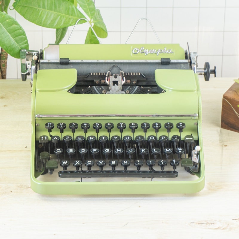 Green Typewriter - Etsy