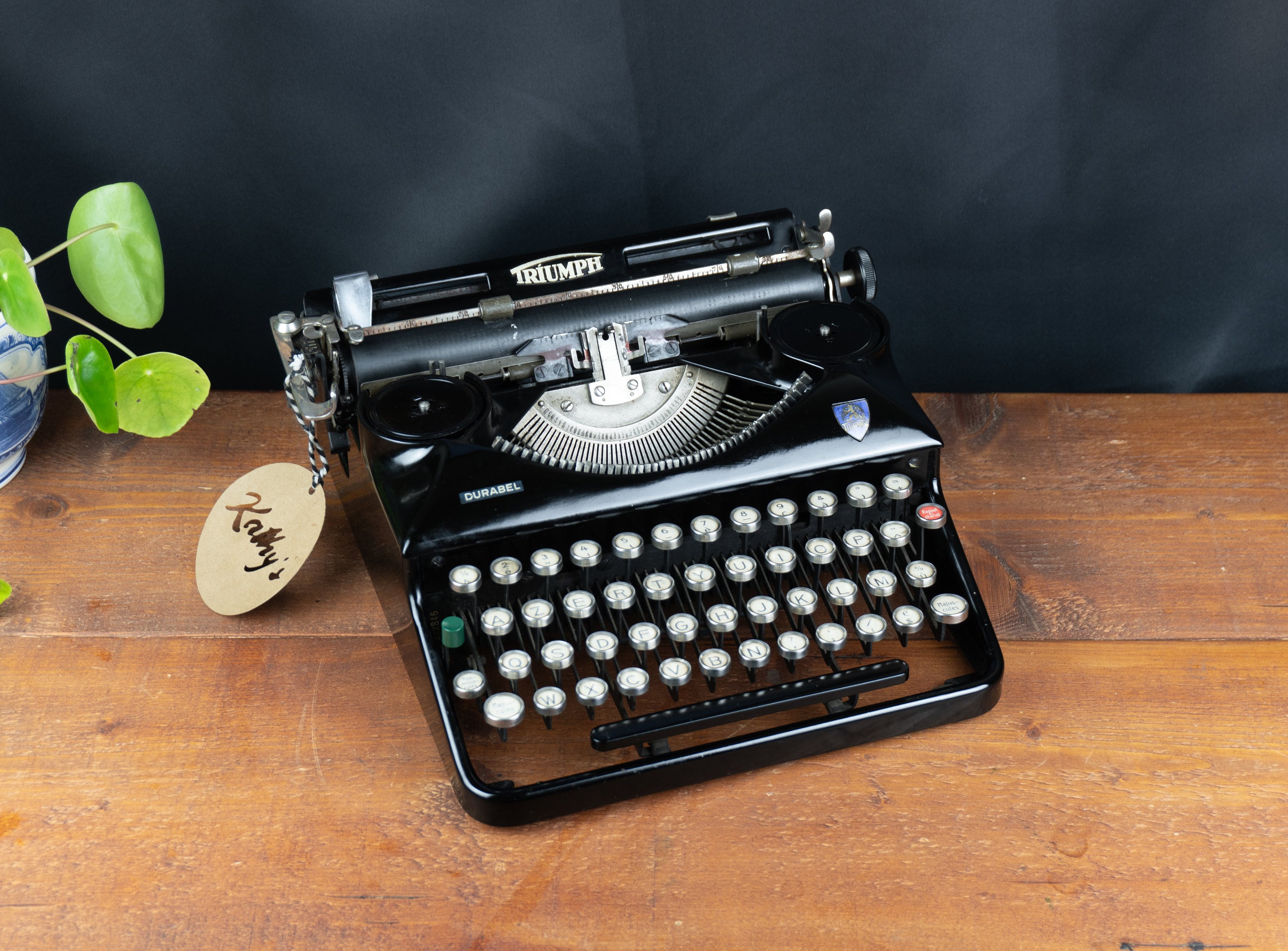 Triumph Durabel Typewriter 1930's With New Inkribbon and Free Shipping ...