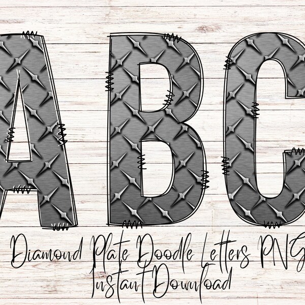 Diamond Plate Letters Svg - Etsy