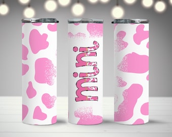 20oz Mimi Pink Cow Print Tumbler PNG Wrap - Etsy