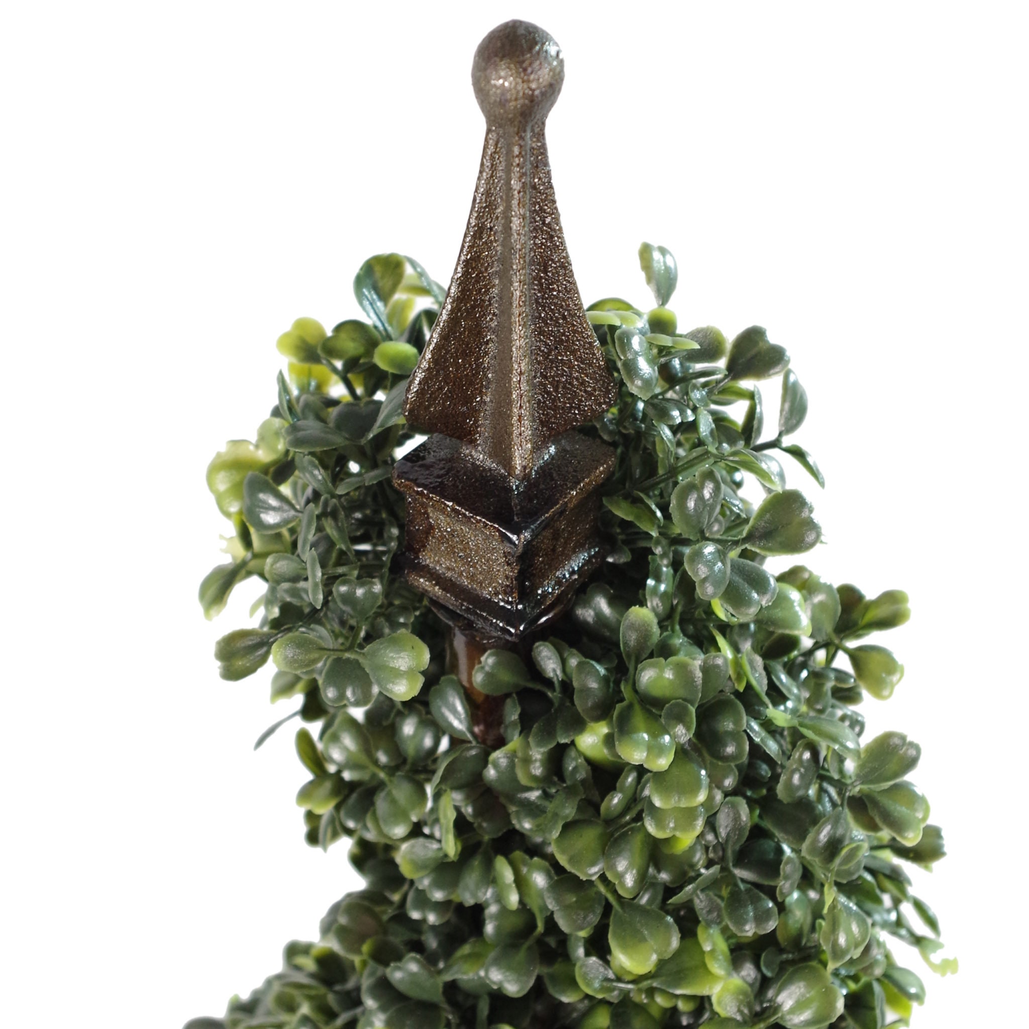 Pair of 120cm (4ft) Tall Artificial Boxwood Tower Trees Topiary Spiral ...