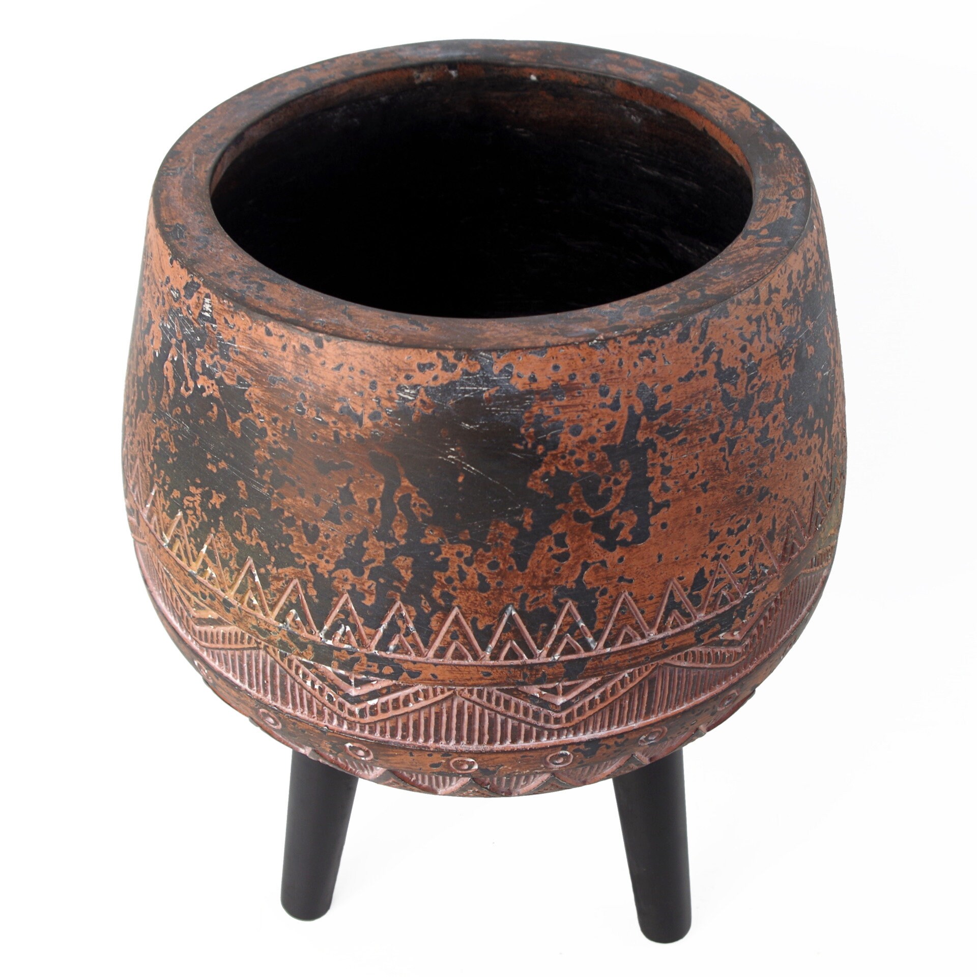 44cm X 30cm Large Zaturn Planter Brown / Black With Legs Large - Etsy UK