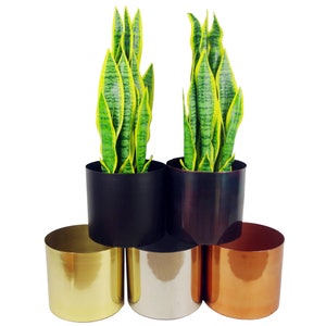 Leaf Metal Planter Plant Pot With Polished Gold Finish 20 X 18cm - Etsy UK