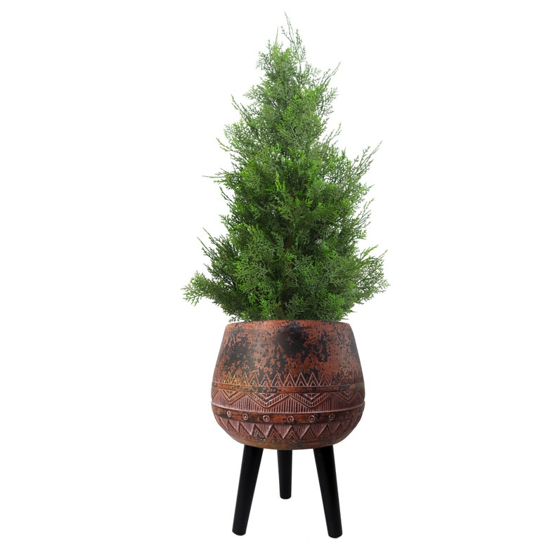 44cm X 30cm Large Zaturn Planter Brown / Black With Legs Large - Etsy UK