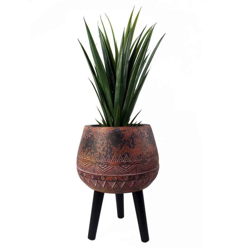 44cm X 30cm Large Zaturn Planter Brown / Black With Legs Large - Etsy UK