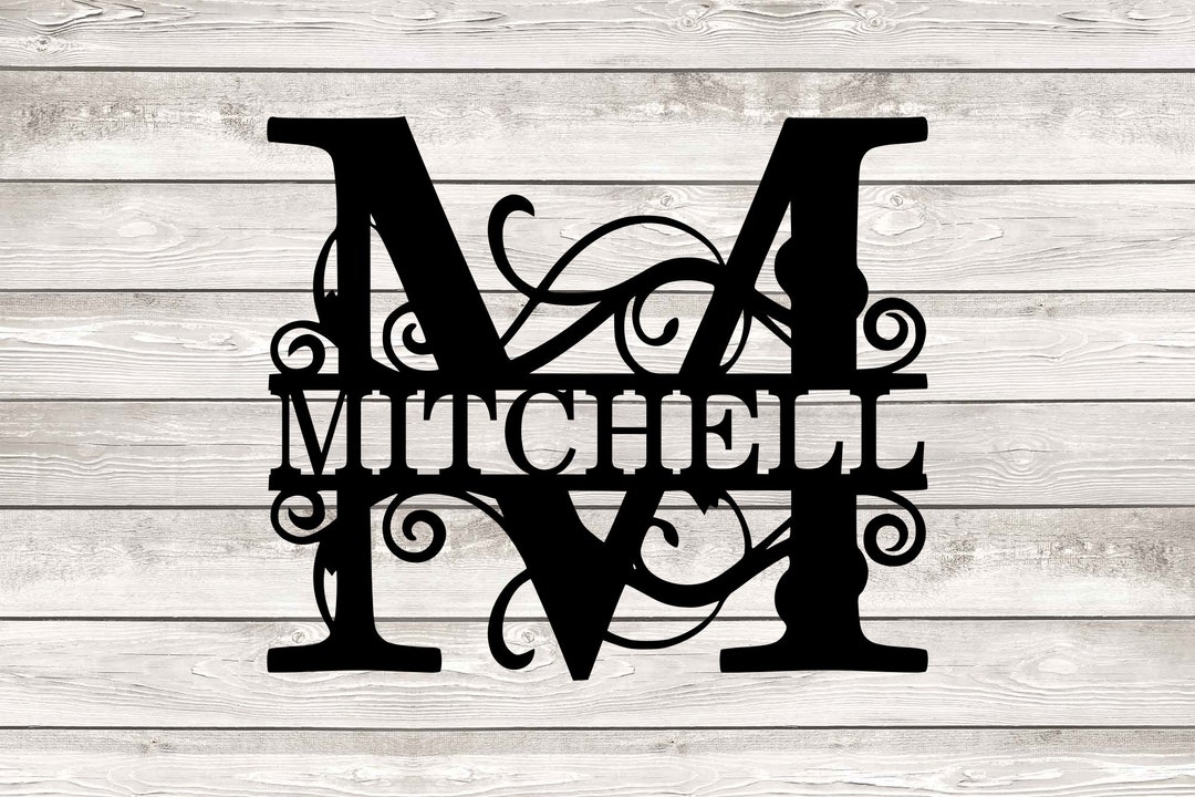 Custom Metal Monogram Sign | Metal Wall Art | Family Name Sign ...