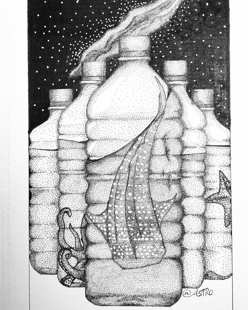 Plastic Ocean Artwork - Etsy