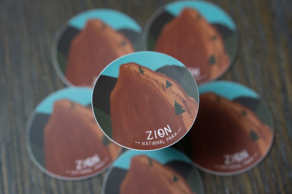 Zion National Park Angel’s Landing Inspired Sticker | Utah I Matte ...