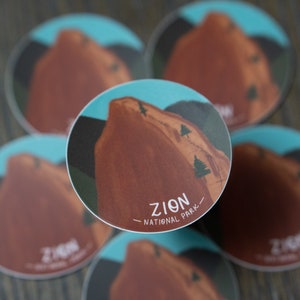 Zion National Park Angel’s Landing Inspired Sticker | Utah I Matte ...