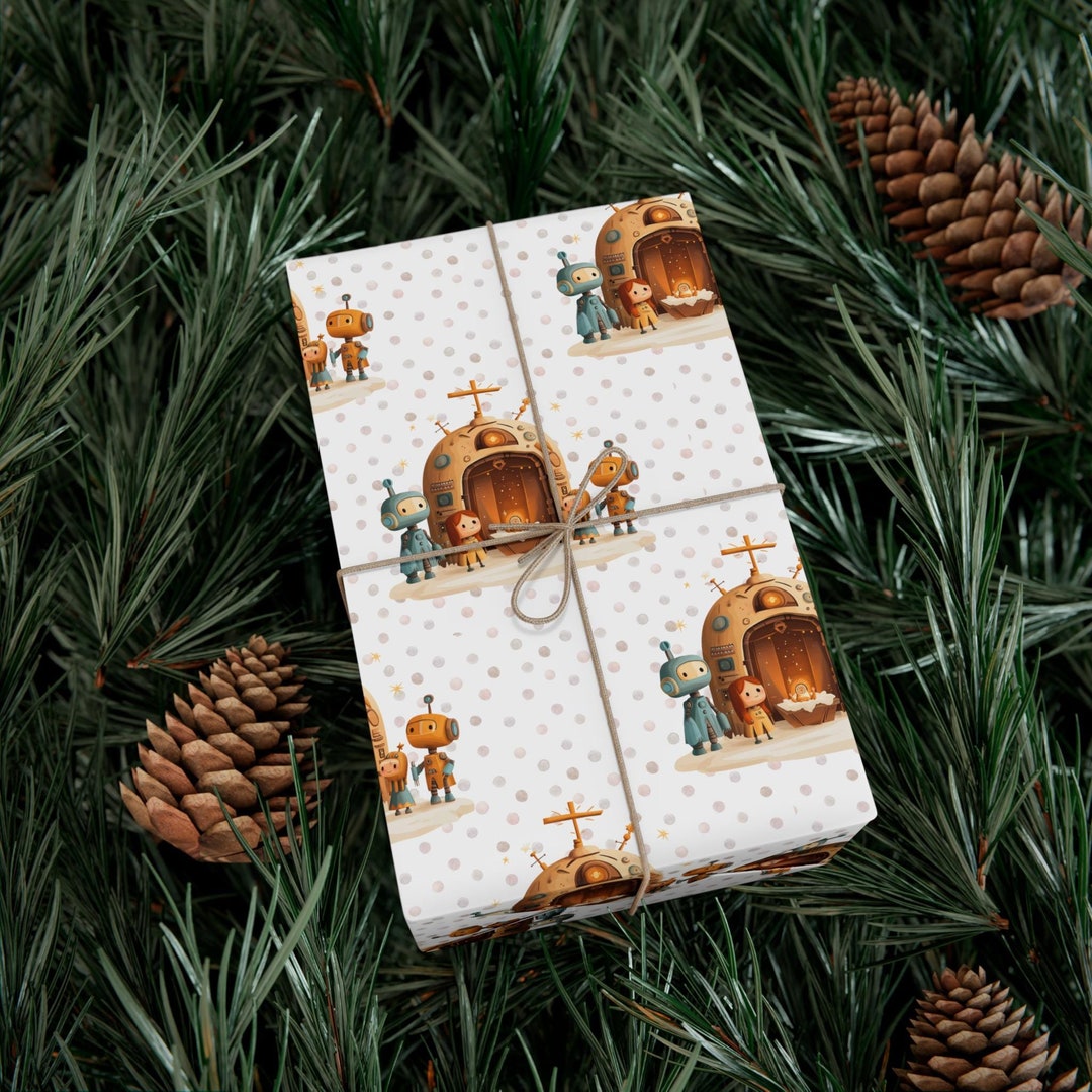 Christmas Nativity Wrapping Paper, Gift Wrap Papers, Manger Scene ...