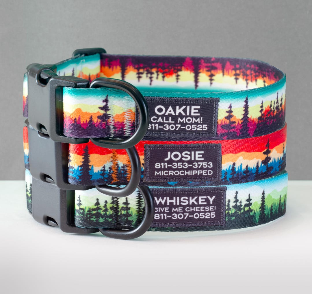 Personalized Dog Collar Forest Series | Customized | Personalize ...