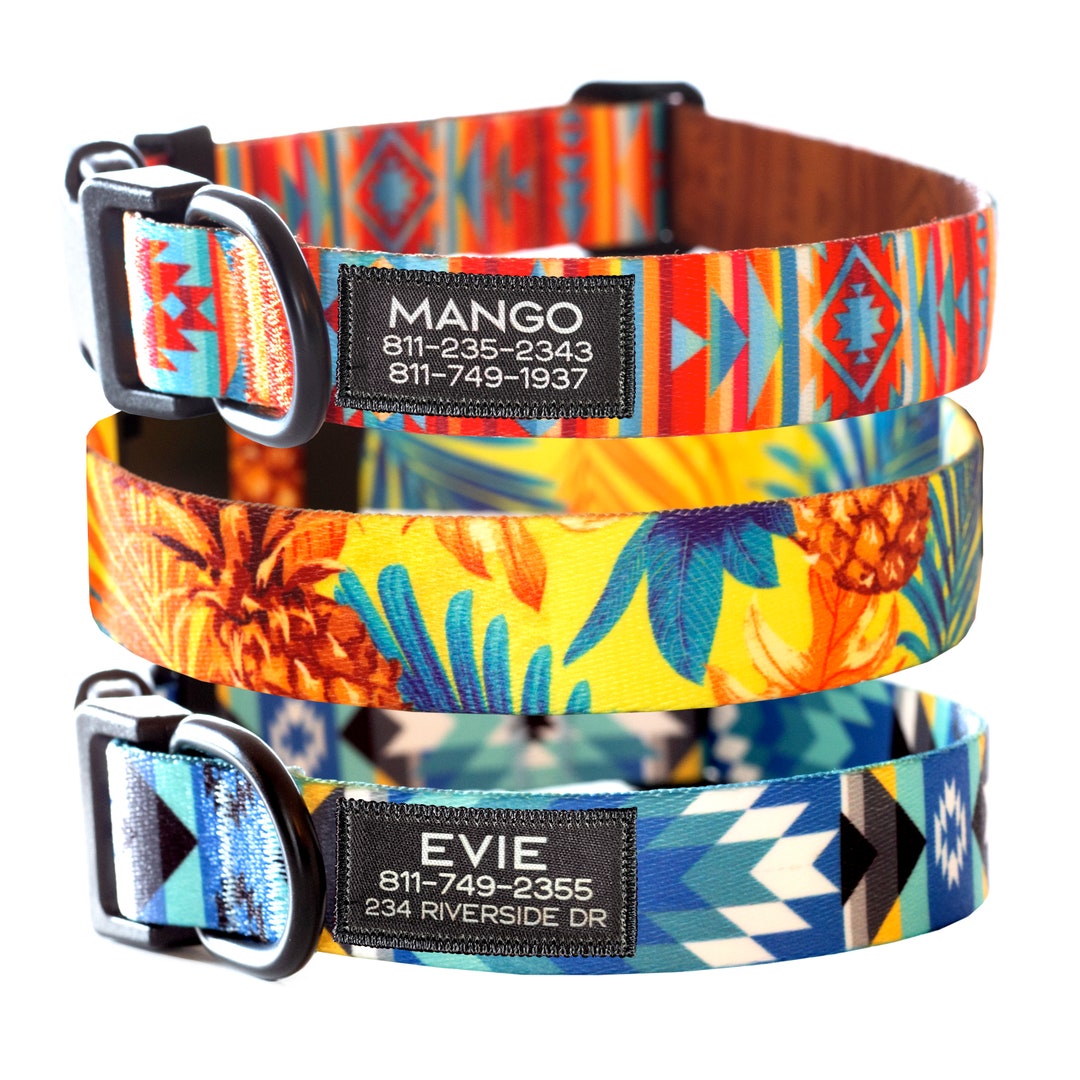 Personalized Dog Collar Customized Personalize Custom Pattern - Etsy