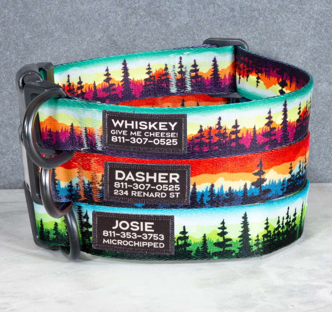 Personalized Dog Collar Forest Series Customized Personalize Custom ...