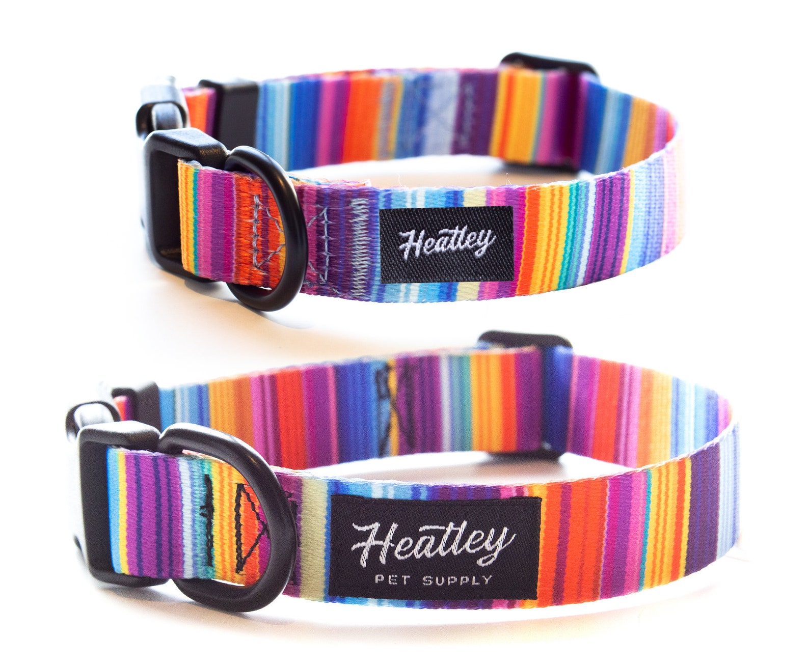 Bright Stripes Dog Collar Pattern Colorful Modern - Etsy