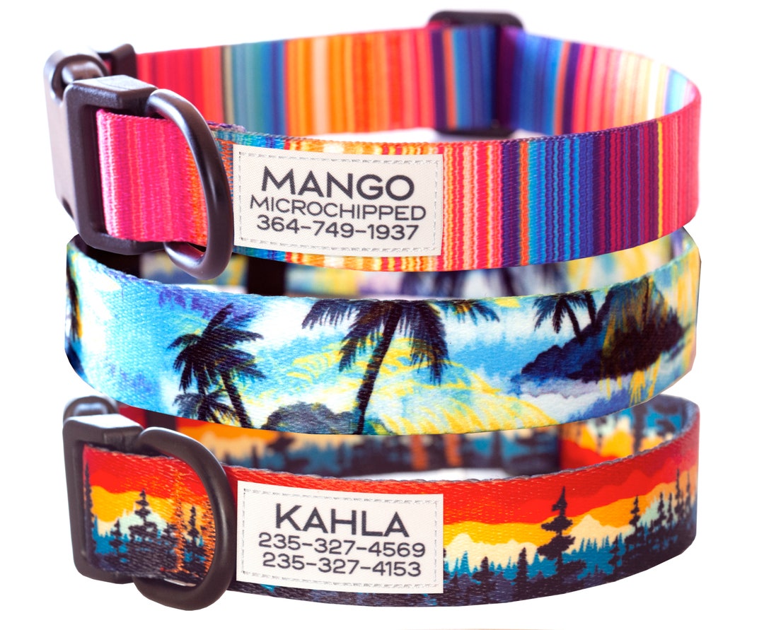 Personalized Dog Collar Customized Personalize Custom Pattern - Etsy
