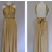 Gold Bridesmaid Dress Infinity Dress Twist Wrap Dress Prom - Etsy
