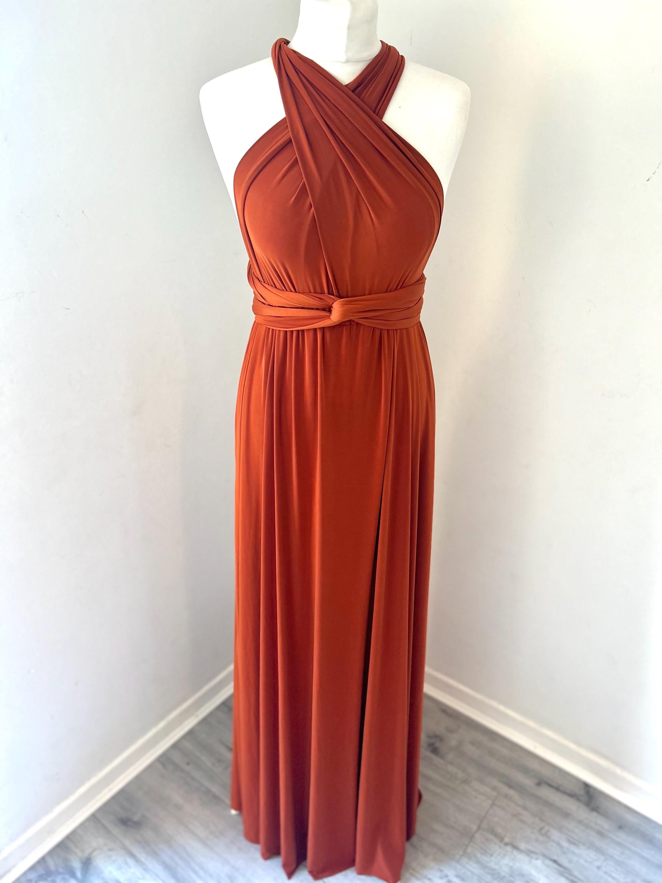 ORANGE RUST Multiway Bridesmaid Dress: Handmade - Etsy