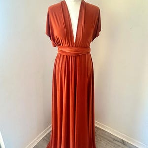 ORANGE RUST Multiway Bridesmaid Dress: Handmade - Etsy