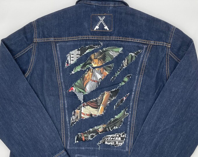 Levi’s X Captain Levi Ackerman Vintage Jean Jacket | Custom Hand ...