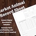 Market Animal Record Sheet - Editable! Instant Digital Download ...