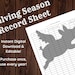 Calving Season Record Sheet - Instant Digital Download - Editable ...