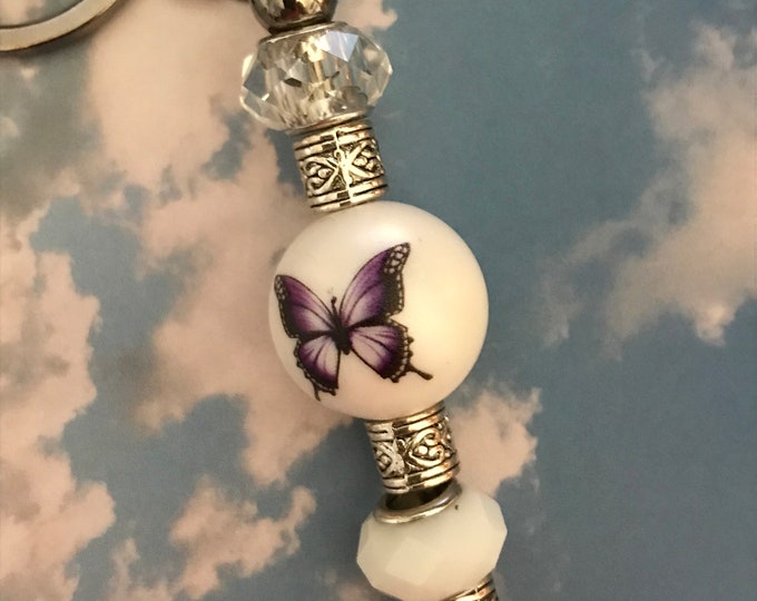 Butterfly Purple Alzheimers Memory Key Chain - Etsy