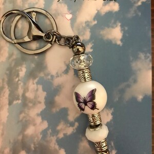Butterfly Purple Alzheimers Memory Key Chain - Etsy