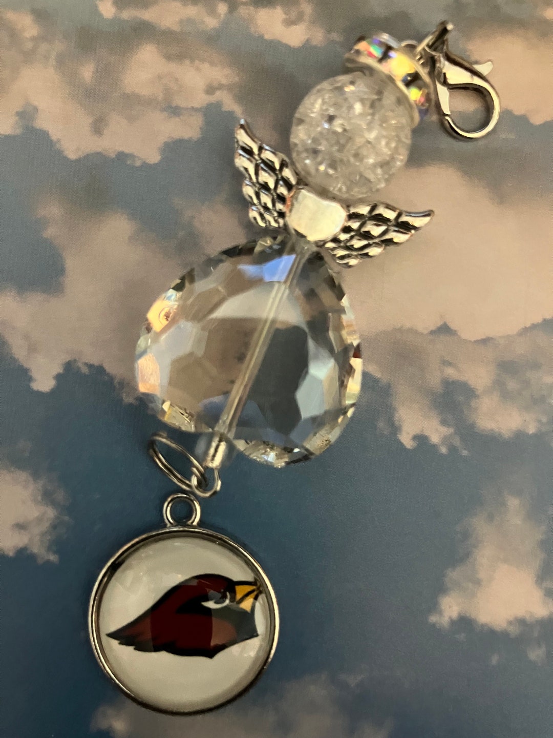 ARIZONA CARDINALS NFL Football Logo Guardian Angel Charm - Etsy