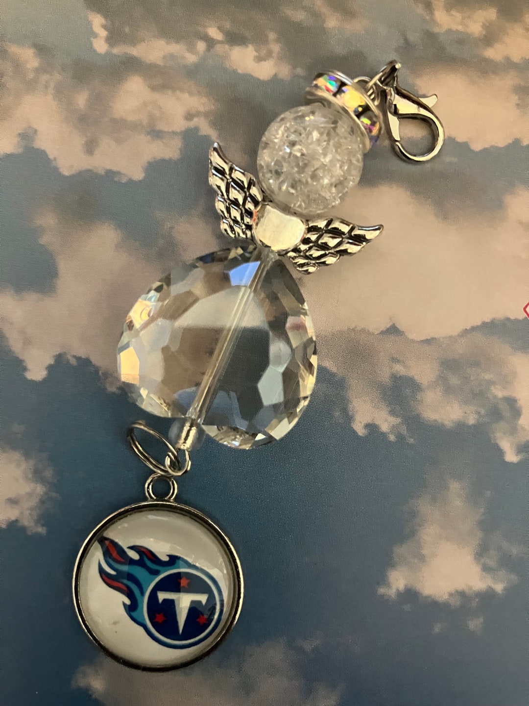 TENNESSEE TITANS NFL Football Logo Guardian Angel Charm - Etsy