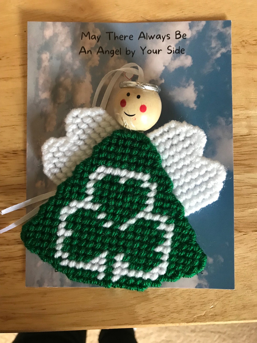 Irish Green Shamrock Angel Handcrafted Ornament - Etsy
