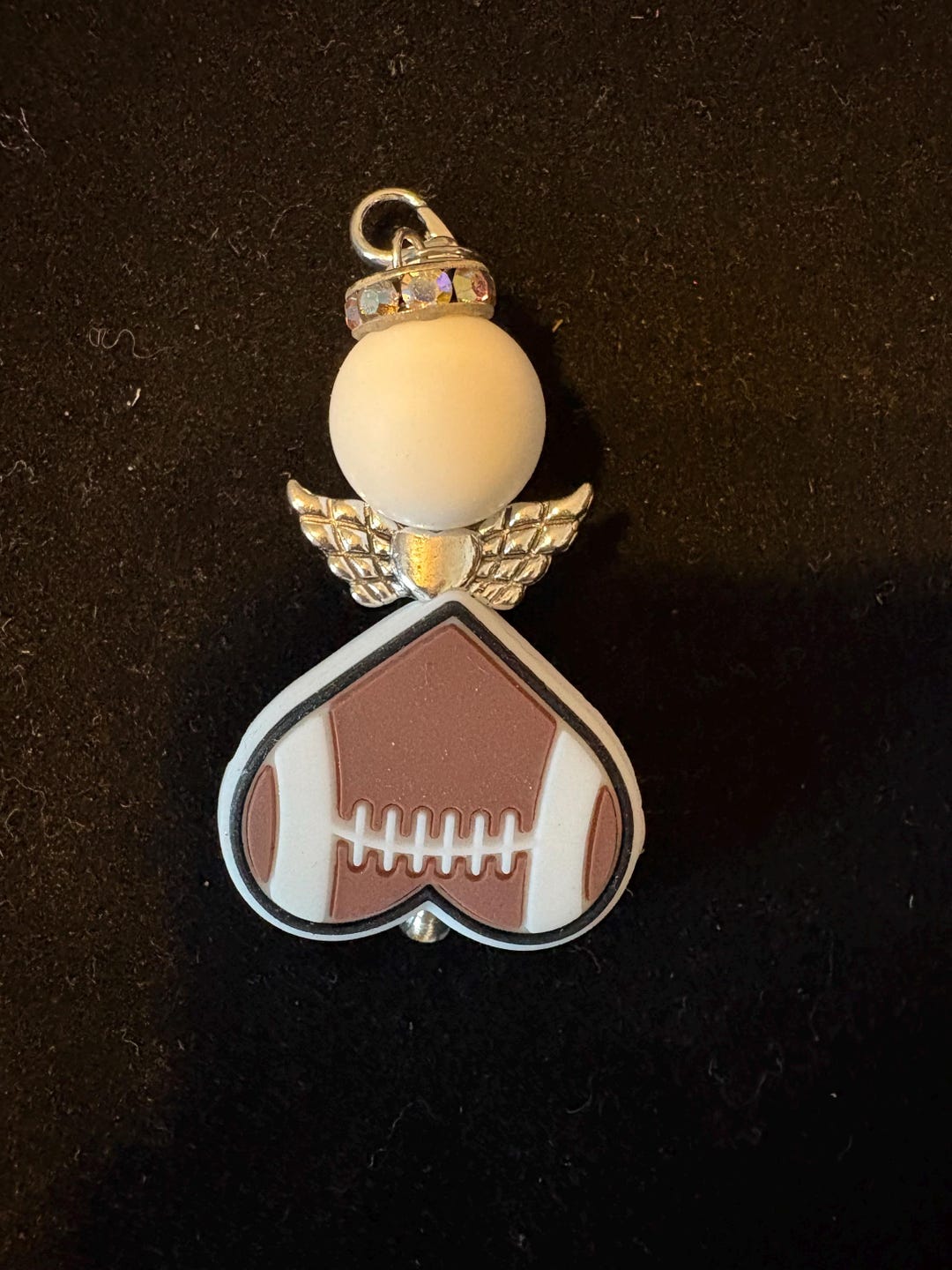 Football NFL HS Guardian Angel Zipper Pull Charm - Etsy