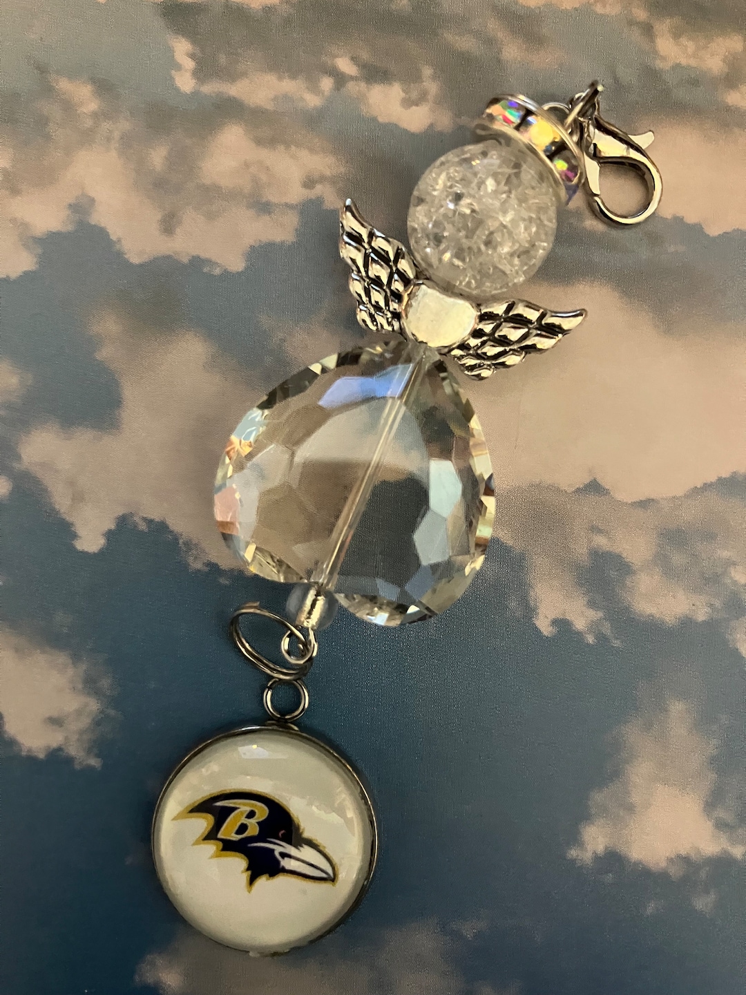 BALTIMORE RAVENS NFL Football Logo Guardian Angel Charm - Etsy