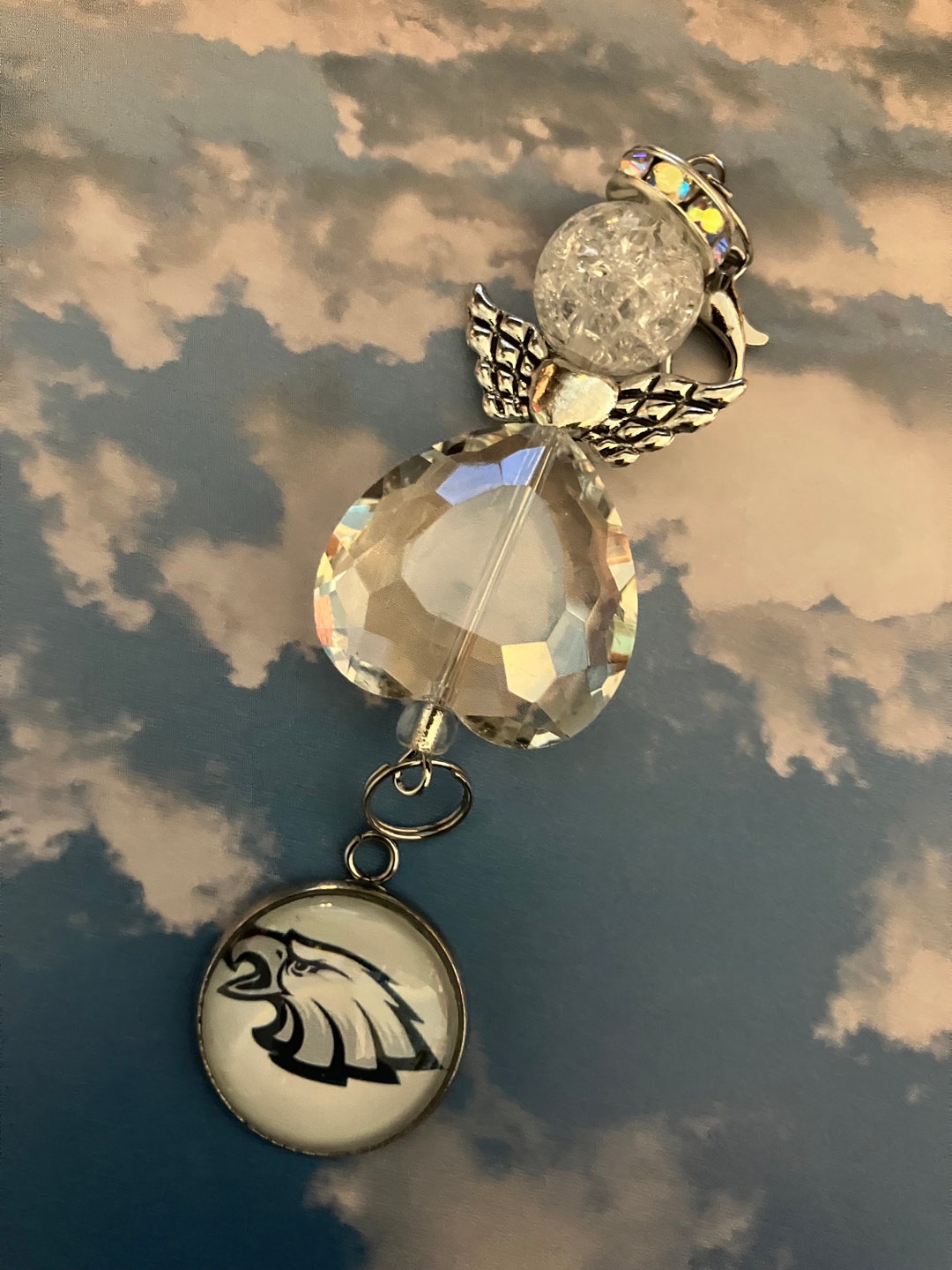 PHILADELPHIA EAGLES Football Sports Guardian Angel Charm - Etsy