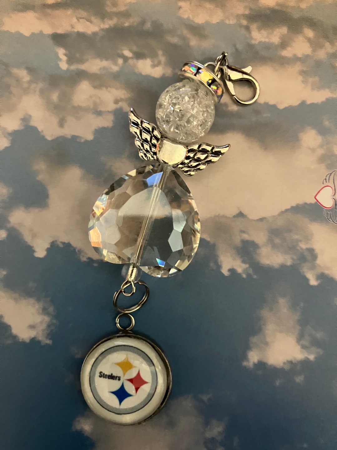 PITTSBURGH STEELERS NFL Football Logo Guardian Angel Charm - Etsy