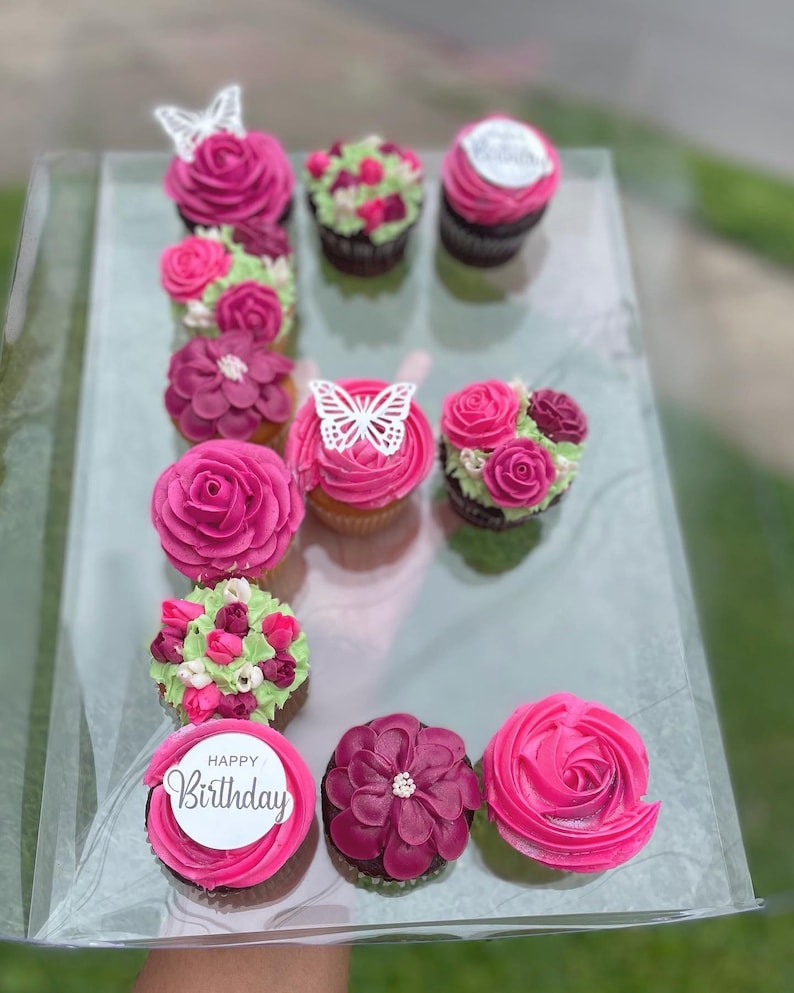 Custom Number Fillable Cupcake Boxes Birthday Cupcake Holder - Etsy