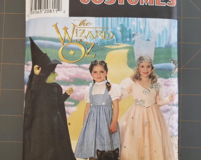 Childrens Wizard of Oz 1997 Simplicity Costumes 7801 Sewing Pattern ...
