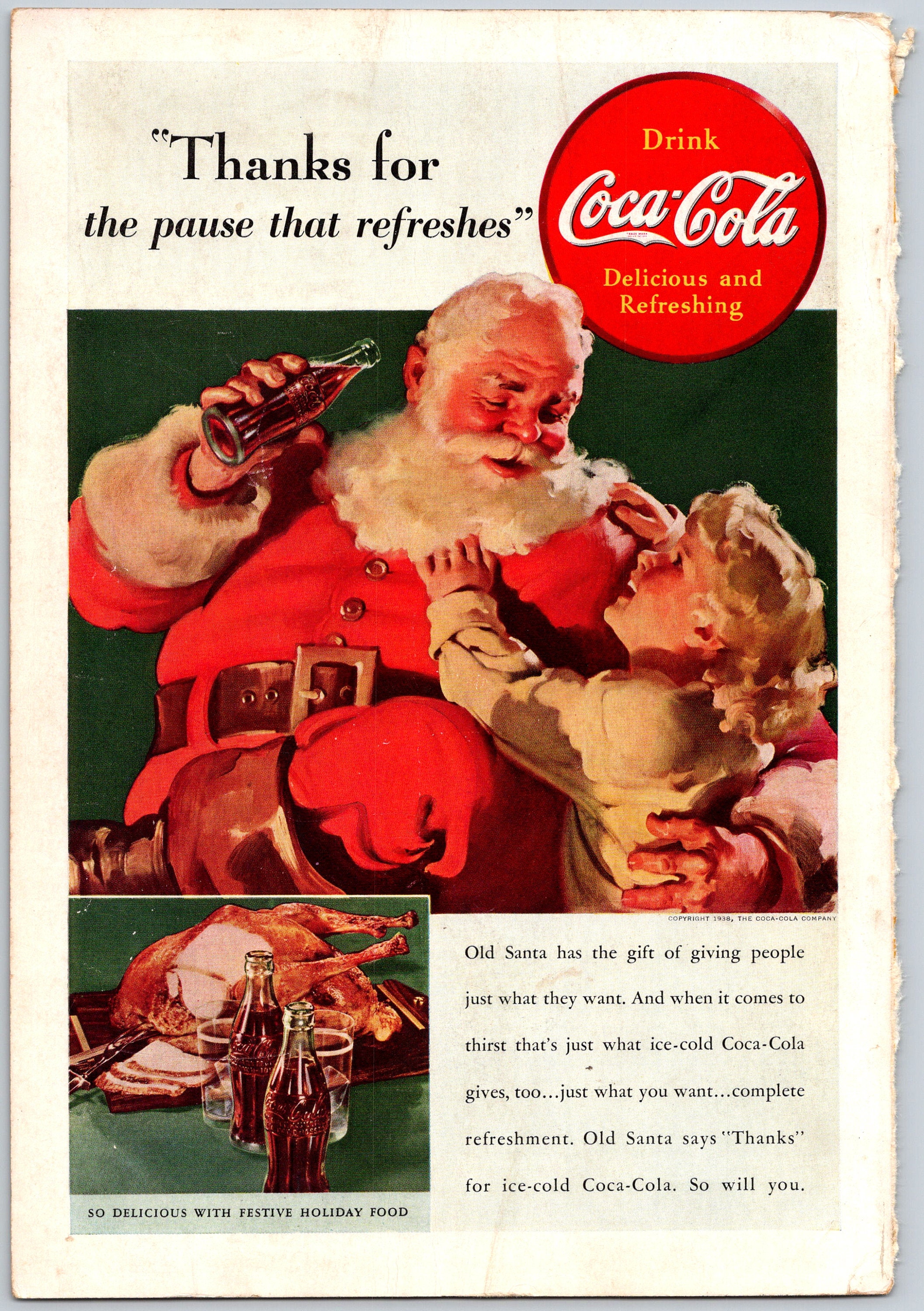 Vintage Coca Cola Santa