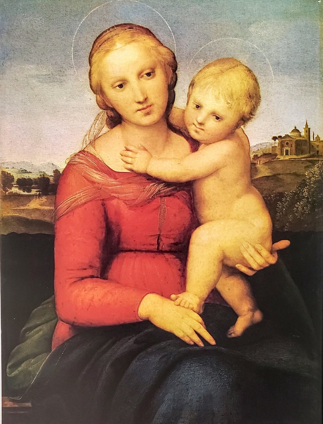 The Small Cowper Madonna by Raphael Book Plate 16th Century 9.5 X 11.5 ...