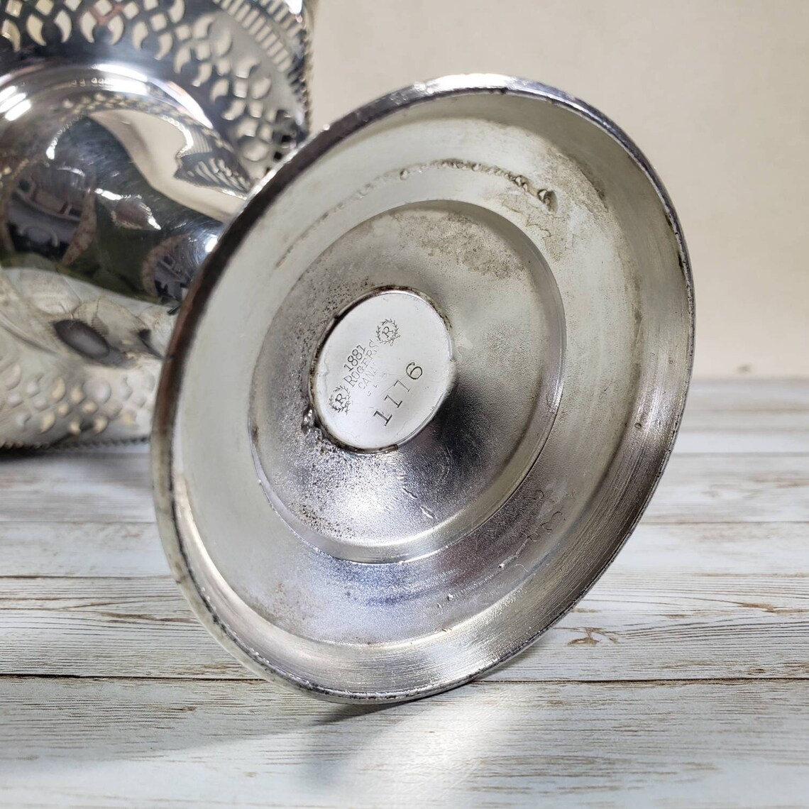 Monogrammed M Wm Rogers Silver Plate Trumpet Vase Brides - Etsy Canada