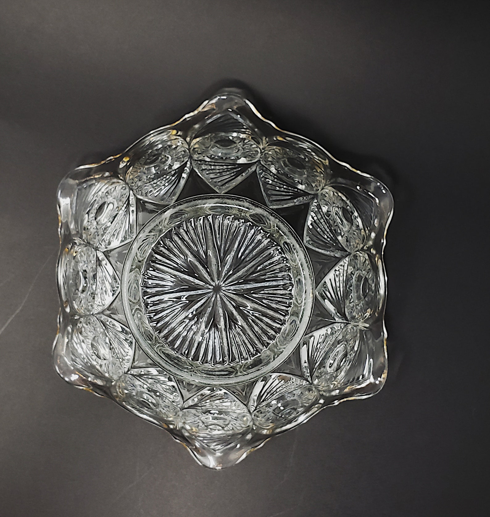 EAPG Bullseye and Fan 8” Glass Bowl | US Glass Company #15090 | Daisies ...