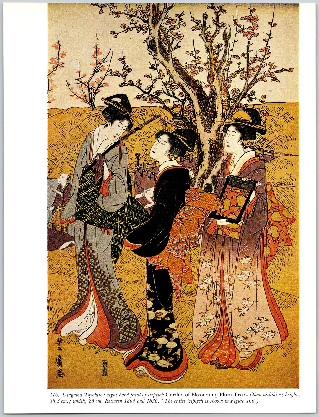 Utagawa Toyohiro Part of Garden of Blossoming Plum Trees 1972 BOOK ...