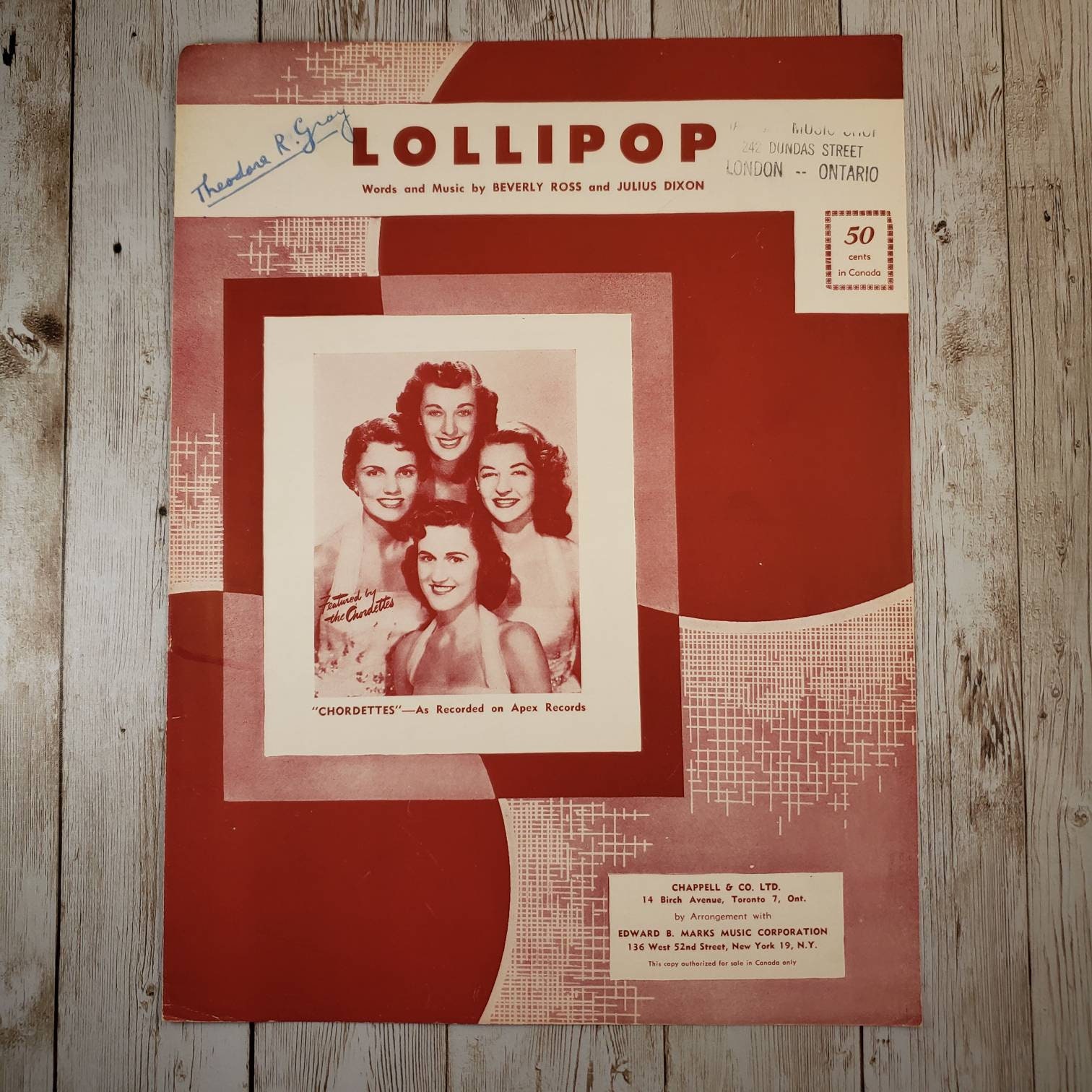 Lollipop Guitar Chords