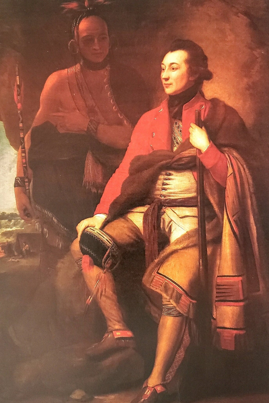 Colonel Guy Johnson and Karonghyontye by Benjamin West Book Plate 18th ...