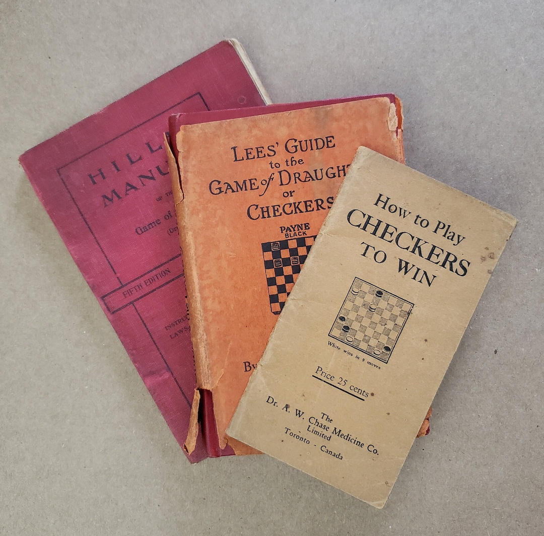 3 Vintage Checkers Books Lees Guide to the Game of Draughts - Etsy