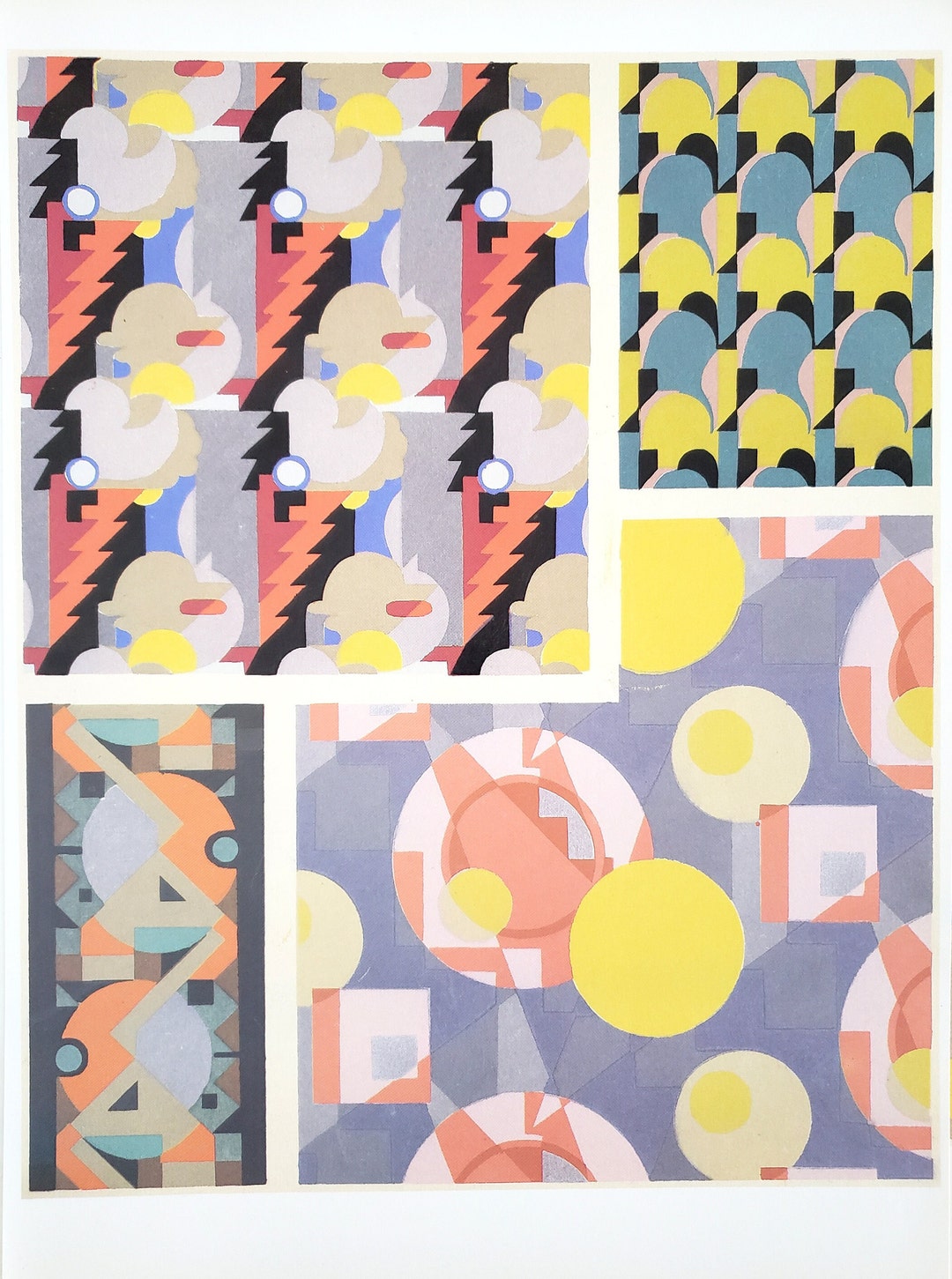 Art Deco Print Transparent Opaque Forms 11 X 15 Book Plate 1988 ...