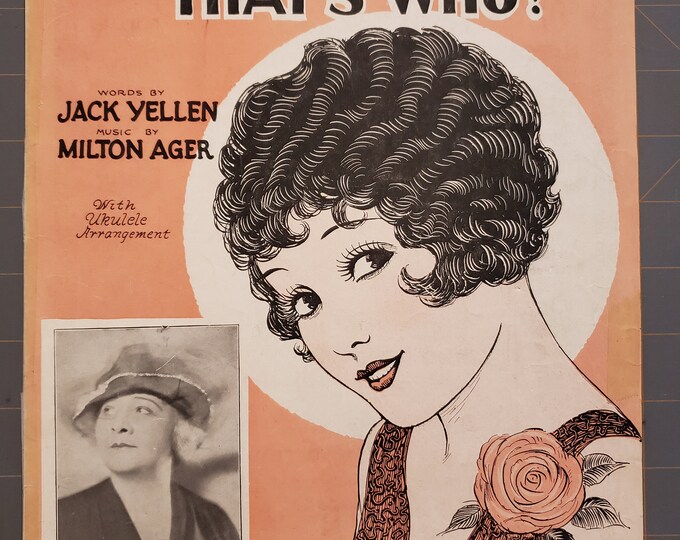 Who-oo You-oo That's Who 1927 Vintage Sheet Music Jack Yellen Milton ...